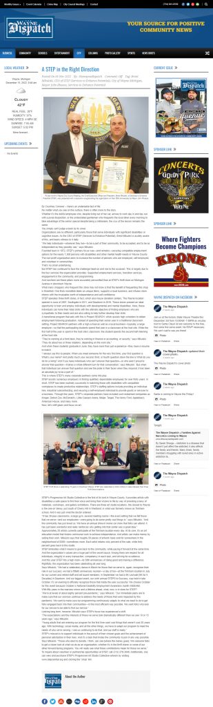 WAYNE DISPATCH | A STEP IN THE RIGHT DIRECTION – Services To Enhance ...