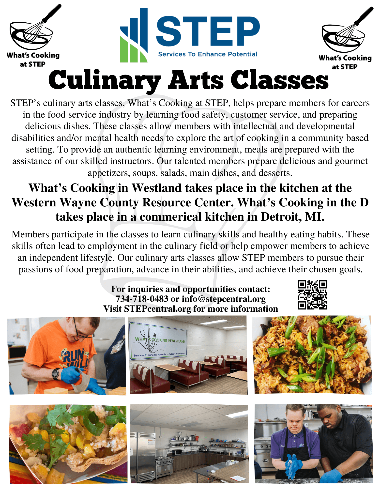 What’s Cooking at STEP – culinary arts classes – Services To Enhance ...